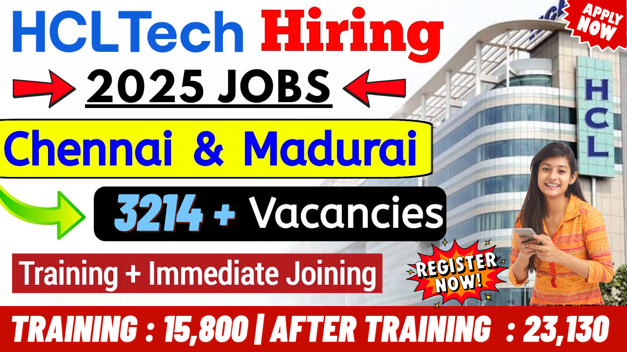 HCLTech Recruitment 2025 - 𝐉𝐎𝐁𝐒 𝐌𝐀𝐍𝐈